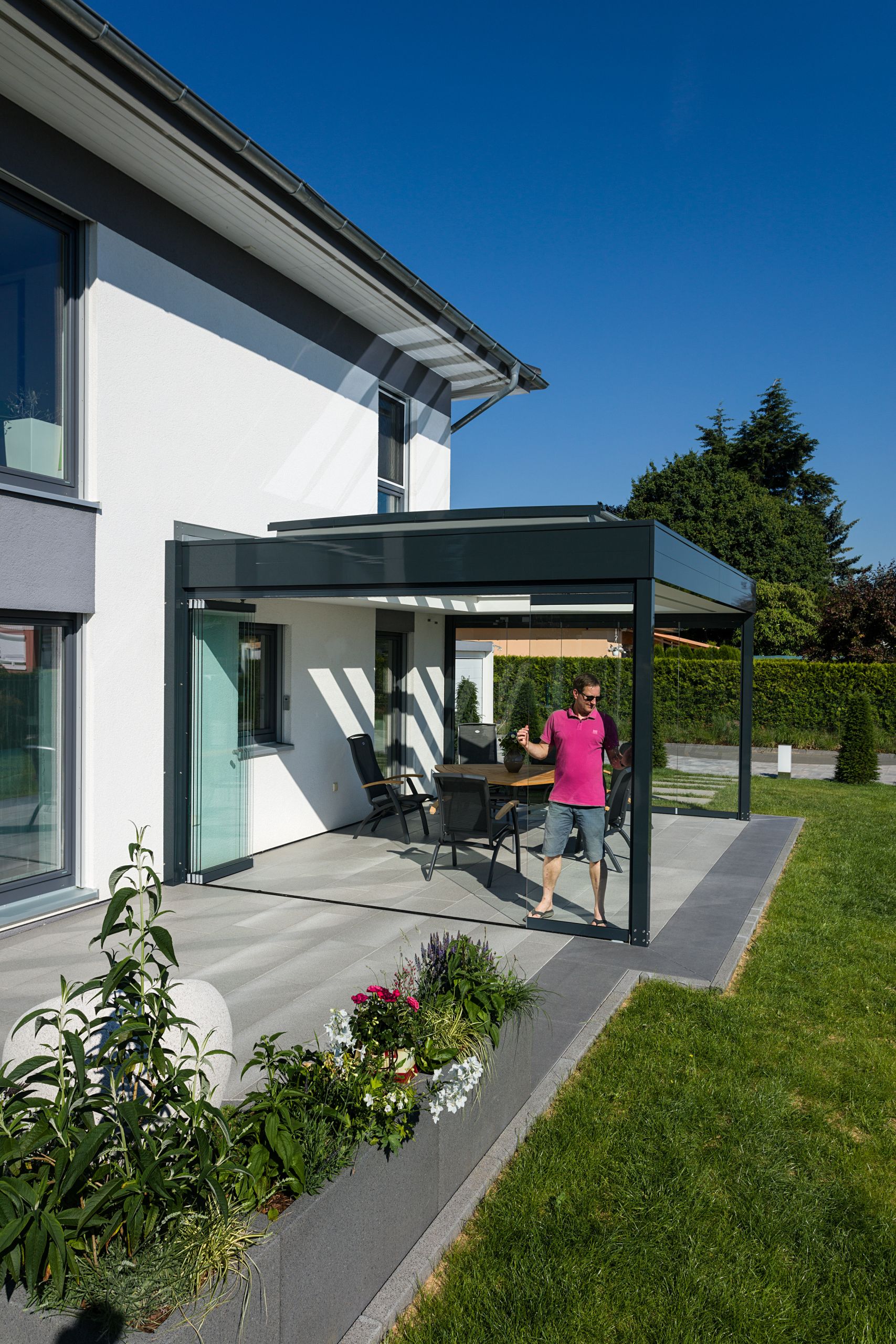 Überdachung Terrasse im Vogtland - BAUMANN Wintergarten