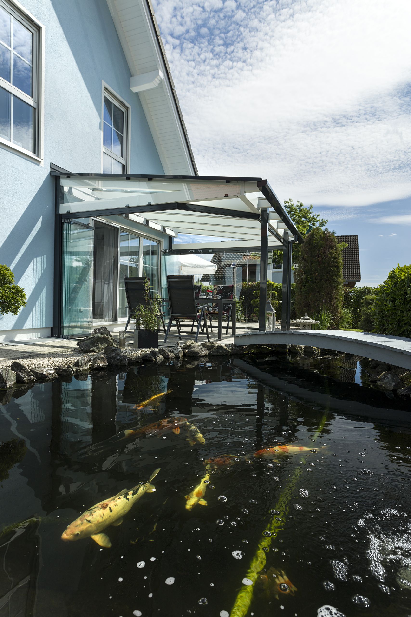 Holz - Alu Terrassenüberdachung in Hof - BAUMANN Wintergarten