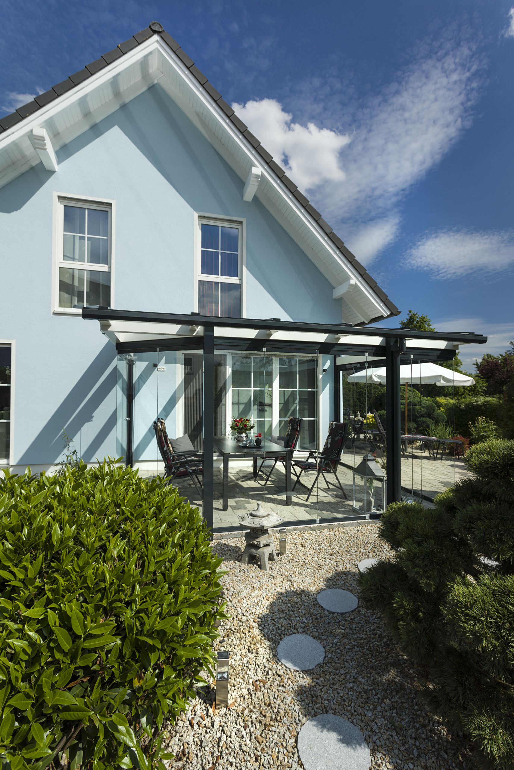 Holz - Alu Terrassenüberdachung in Hof - BAUMANN Wintergarten