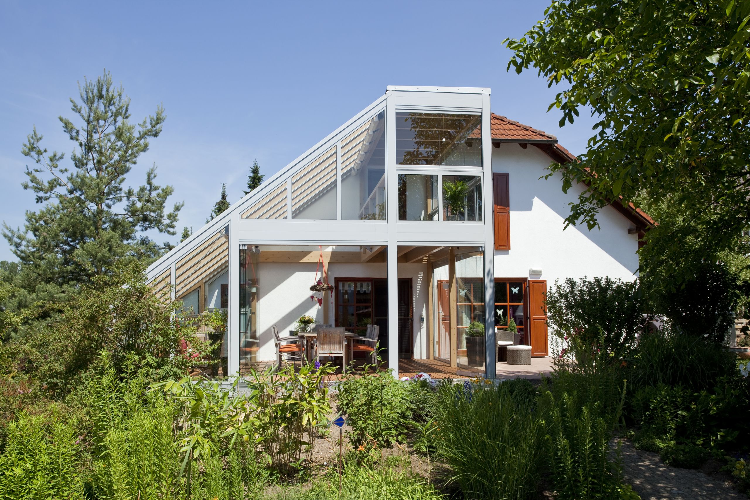 Zweistöckige Terrassenüberdachung Holz - Alu in Bamberg - BAUMANN ...